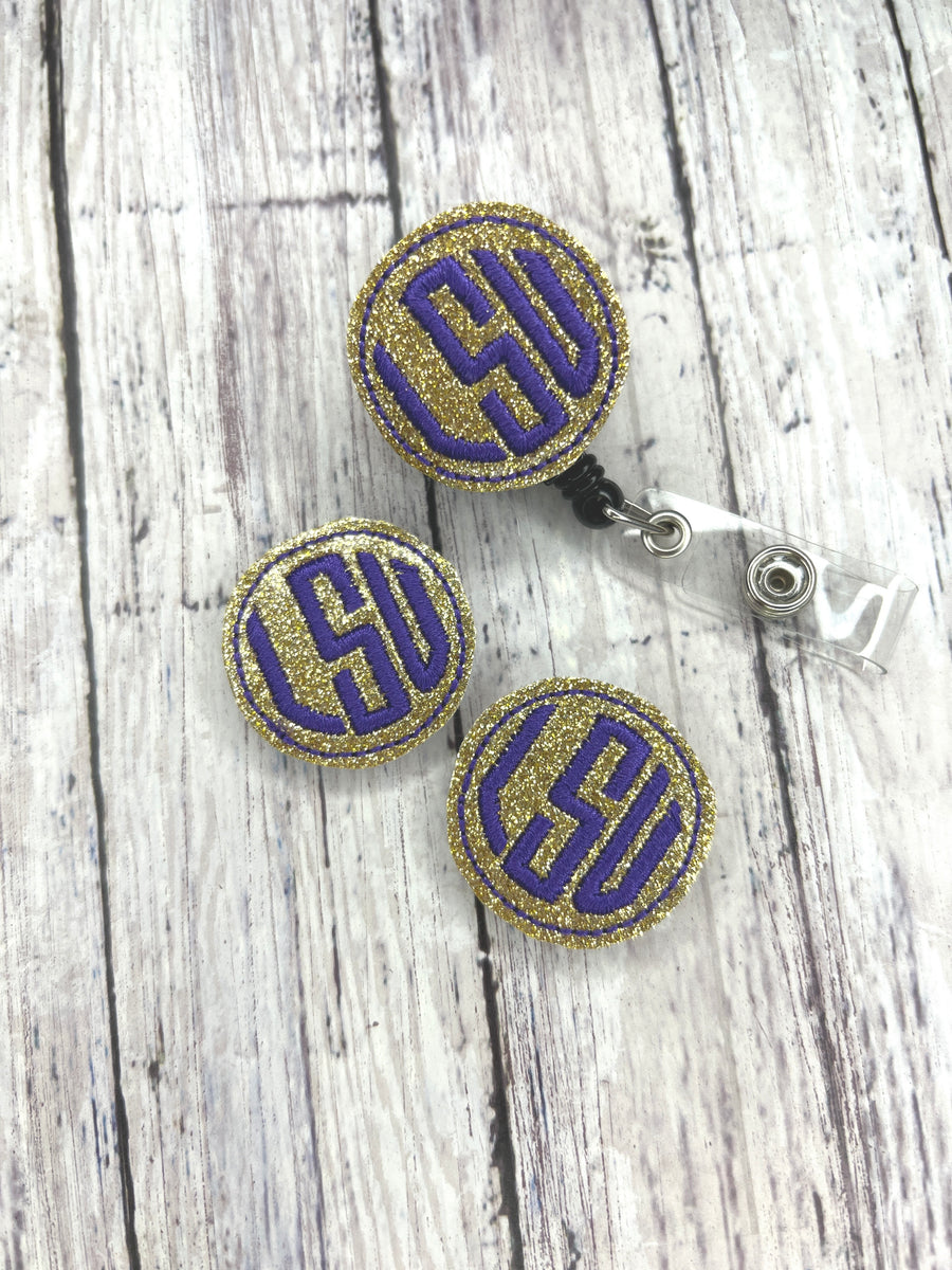 LSU Badge Feltie – All Stitched Up by Jill